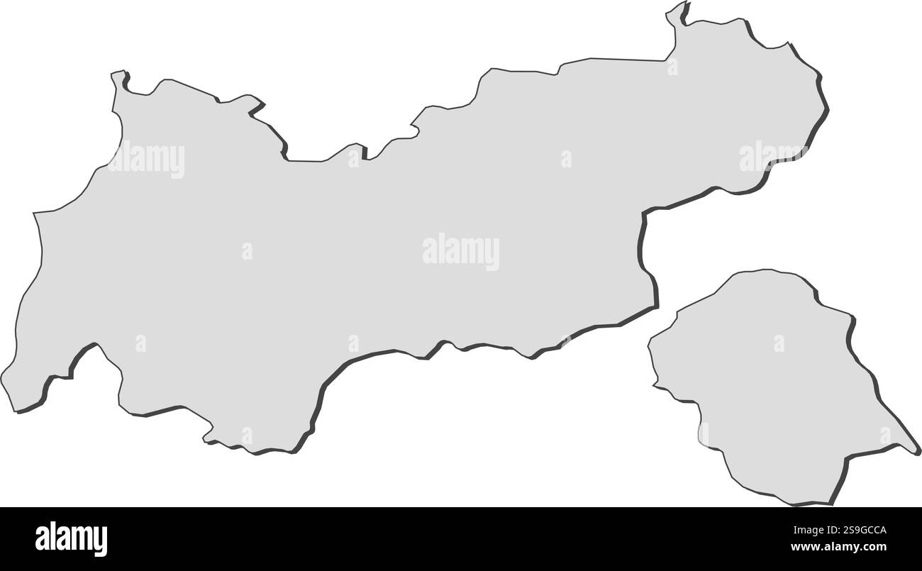 Map of Tyrol, a province of Austria Stock Vector Image & Art - Alamy