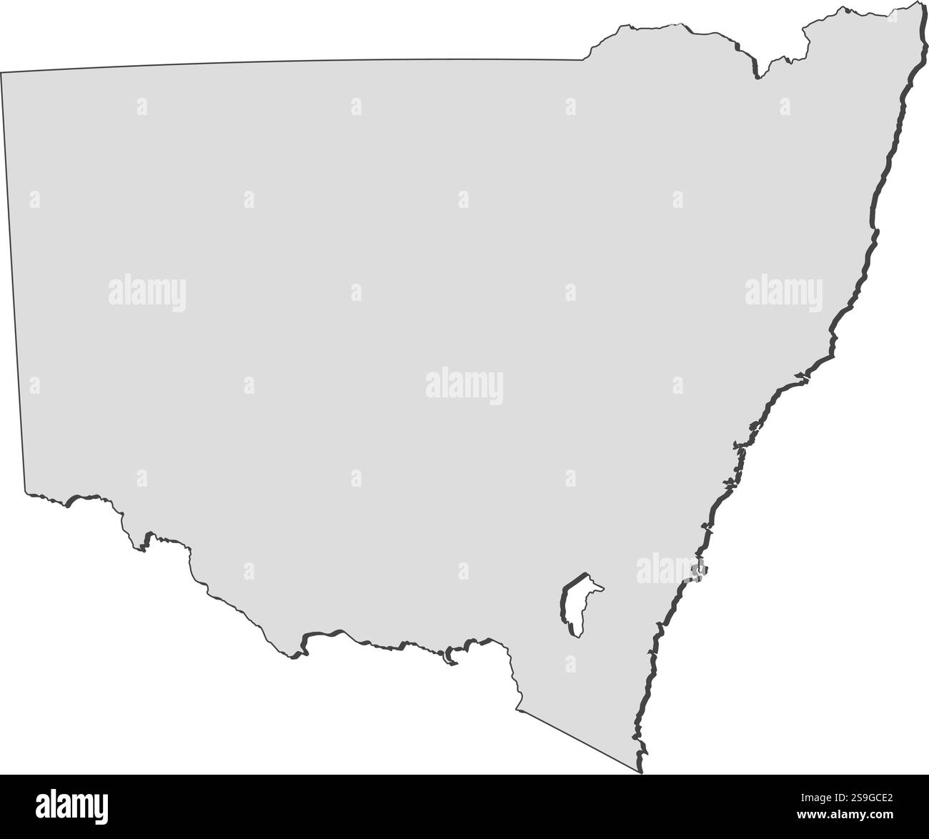 Map of New South Wales, a province of Australia Stock Vector Image ...