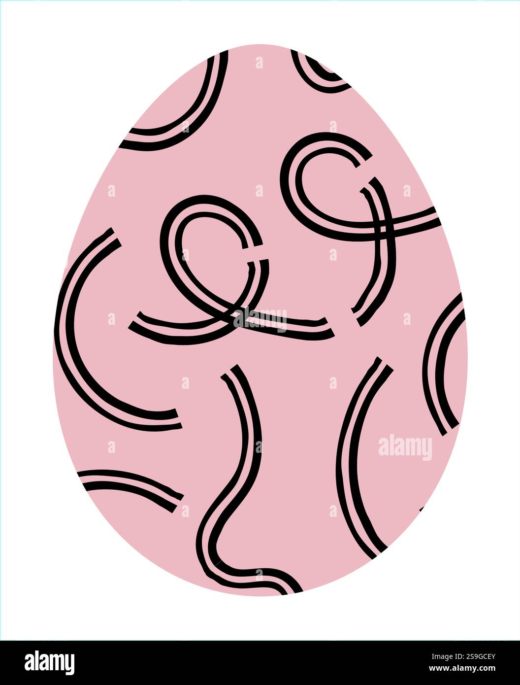 Easter egg, Easter day festival icon, ostern egg illustration with ...