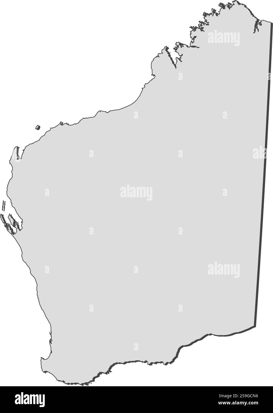 Map of Western Australia, a province of Australia Stock Vector Image ...