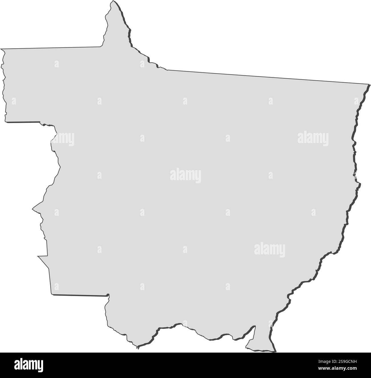 Map of Mato Grosso, a province of Brazil Stock Vector Image & Art - Alamy