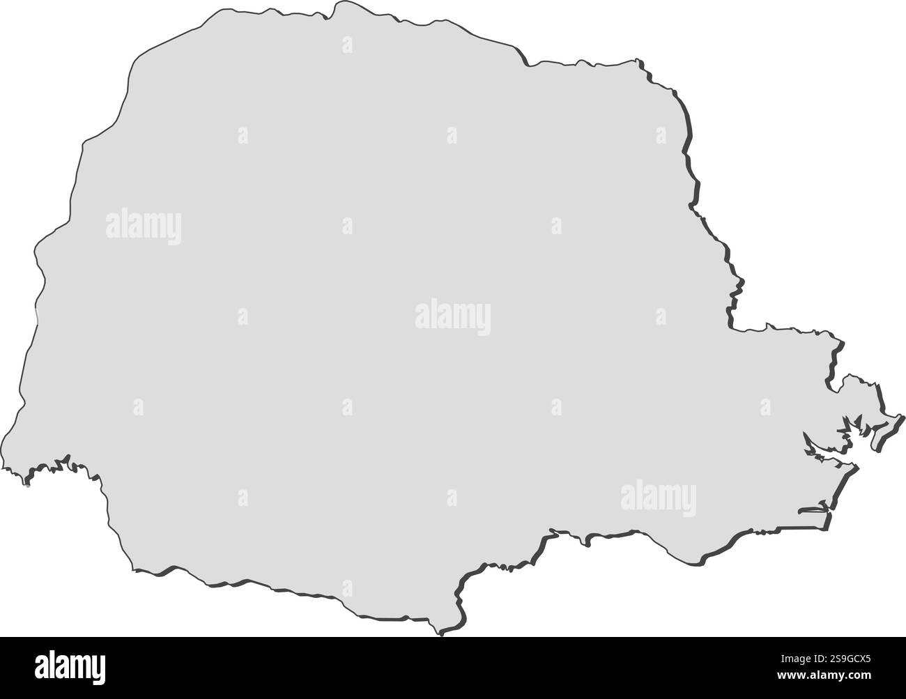 Map of Paraná, a province of Brazil Stock Vector Image & Art - Alamy