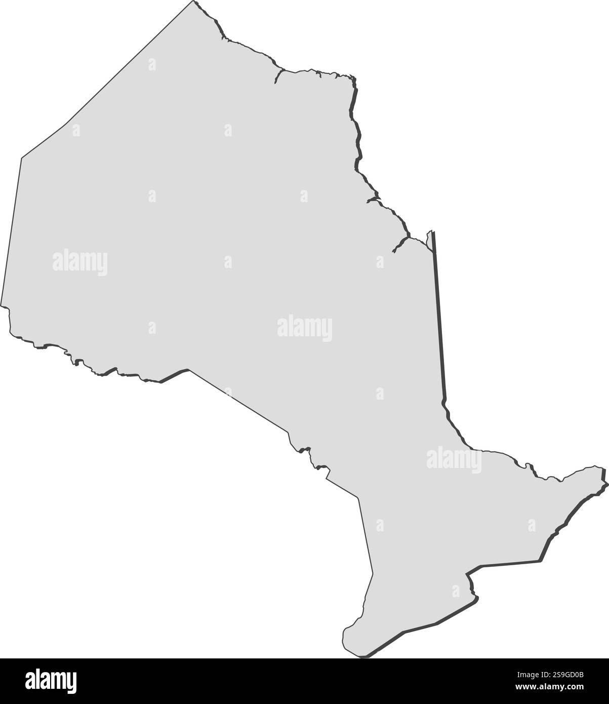 Borders provinces on map Black and White Stock Photos & Images - Alamy