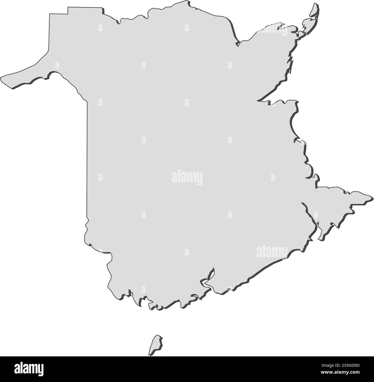 Map of New Brunswick, a province of Canada Stock Vector Image & Art - Alamy