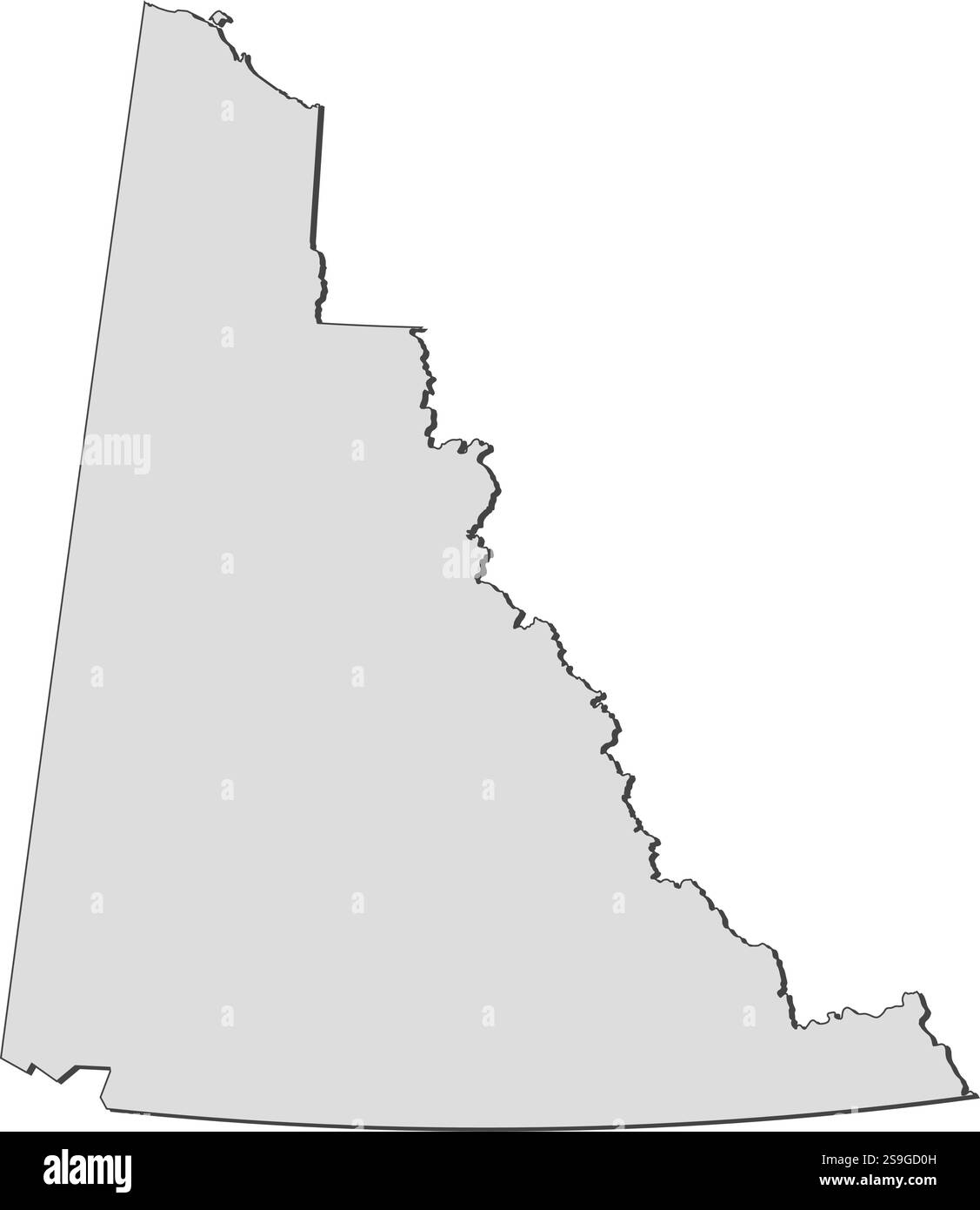 Map of Yukon, a province of Canada Stock Vector Image & Art - Alamy