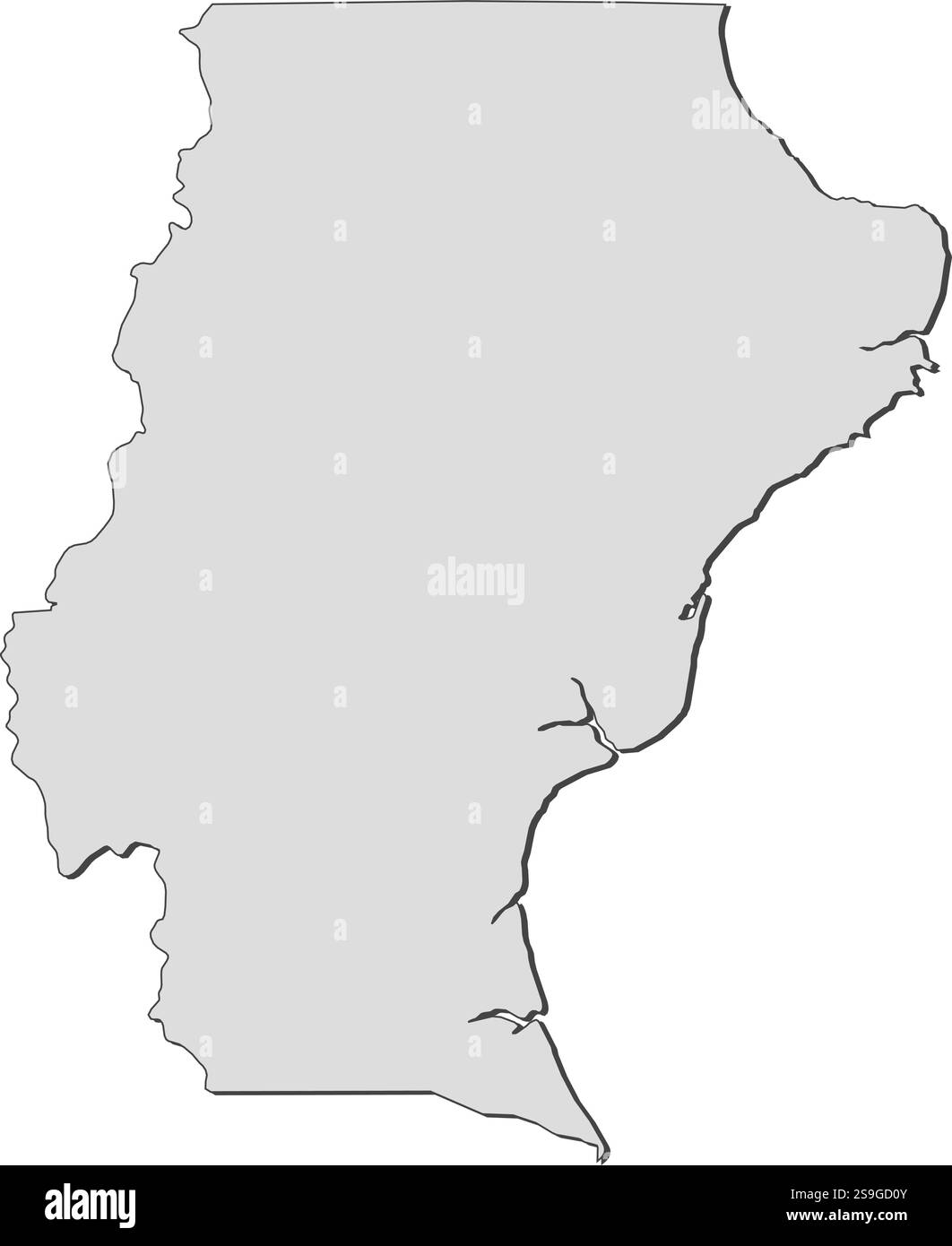 Map of Santa Cruz, a province of Argentina Stock Vector Image & Art - Alamy