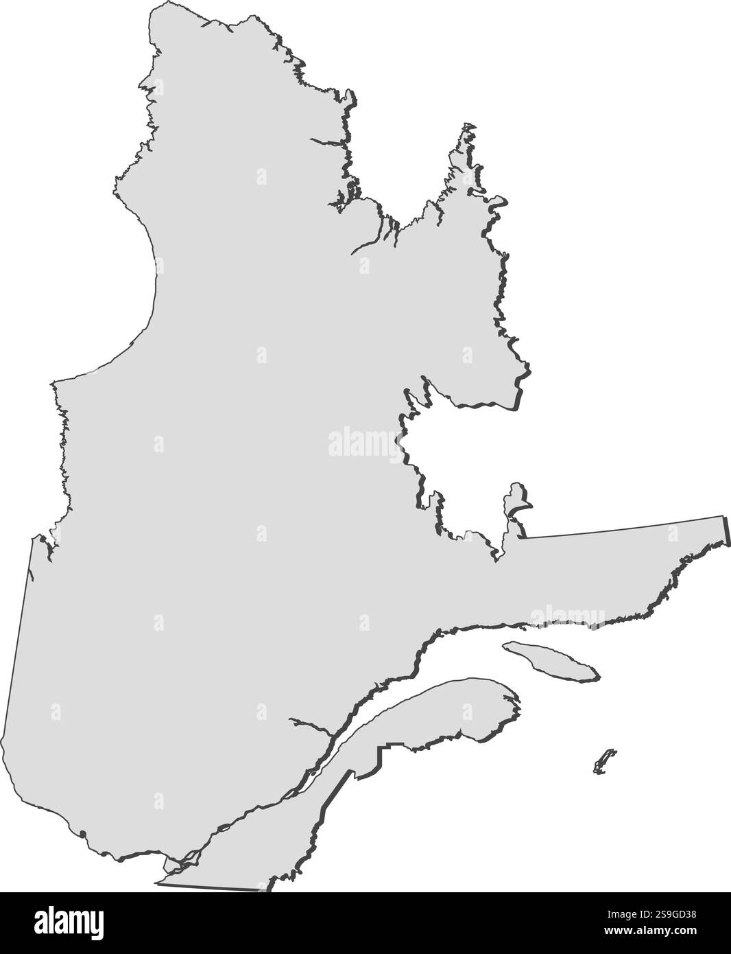 Quebec canada americas map hi-res stock photography and images - Alamy