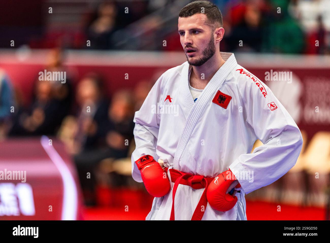 Orges Arifi (ALB) Male Kumite -60 Kg Bronze medal match during the ...
