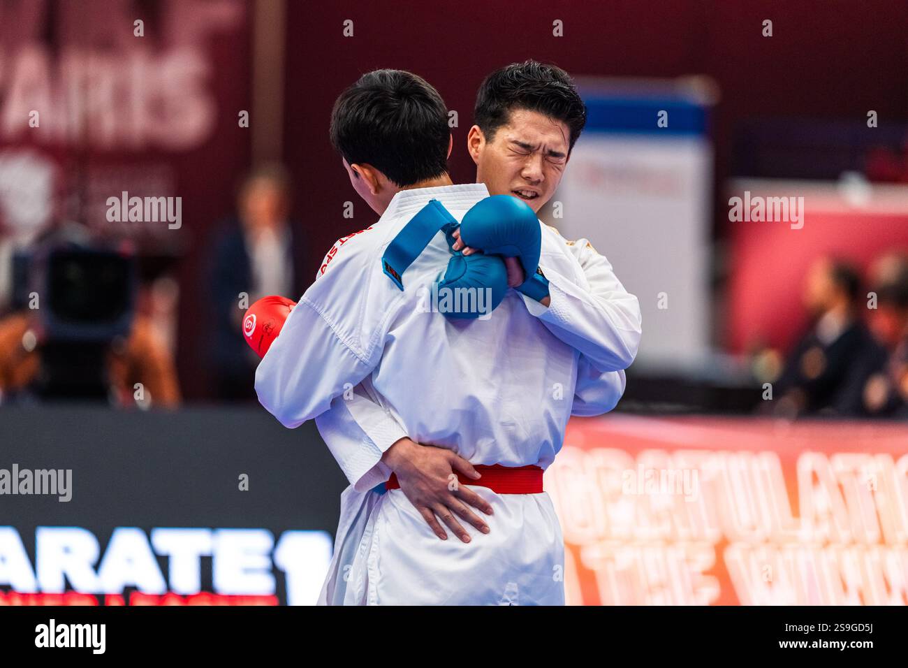 Hiromu Hashimoto (JPN) and Kaisar Alpysbay (KAZ) Male Kumite -60 Kg ...