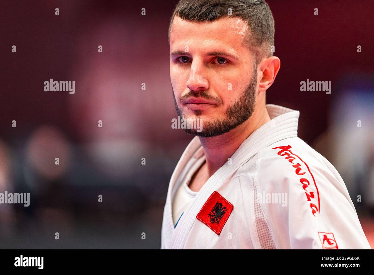Orges Arifi (ALB) Male Kumite -60 Kg Bronze medal match during the ...