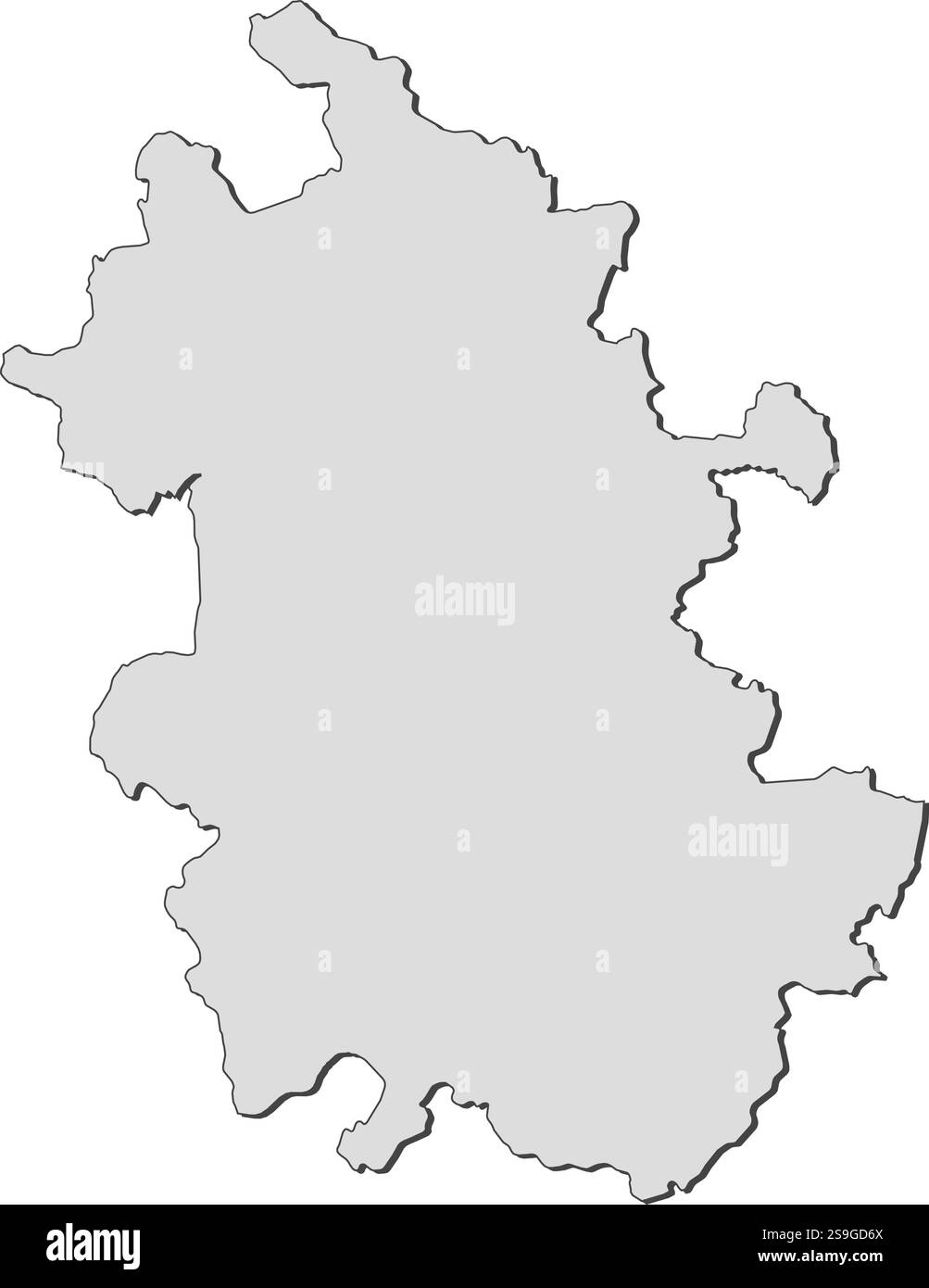 Anhui vector outline map hi-res stock photography and images - Alamy
