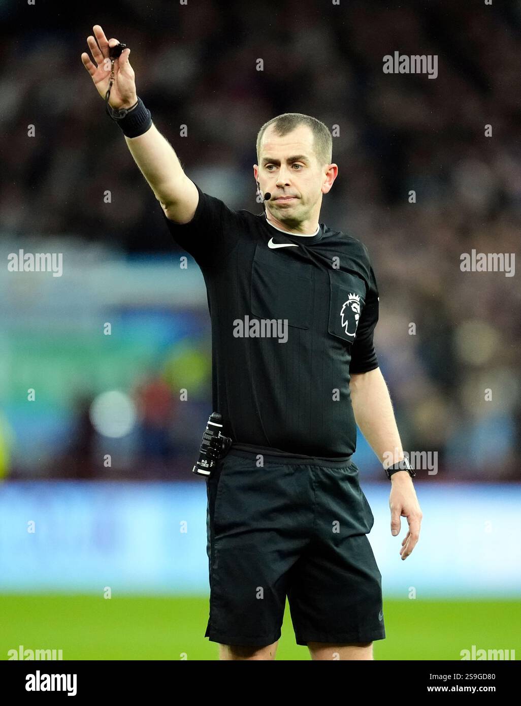 Referee Peter Bankes during the Premier League match at Villa Park ...
