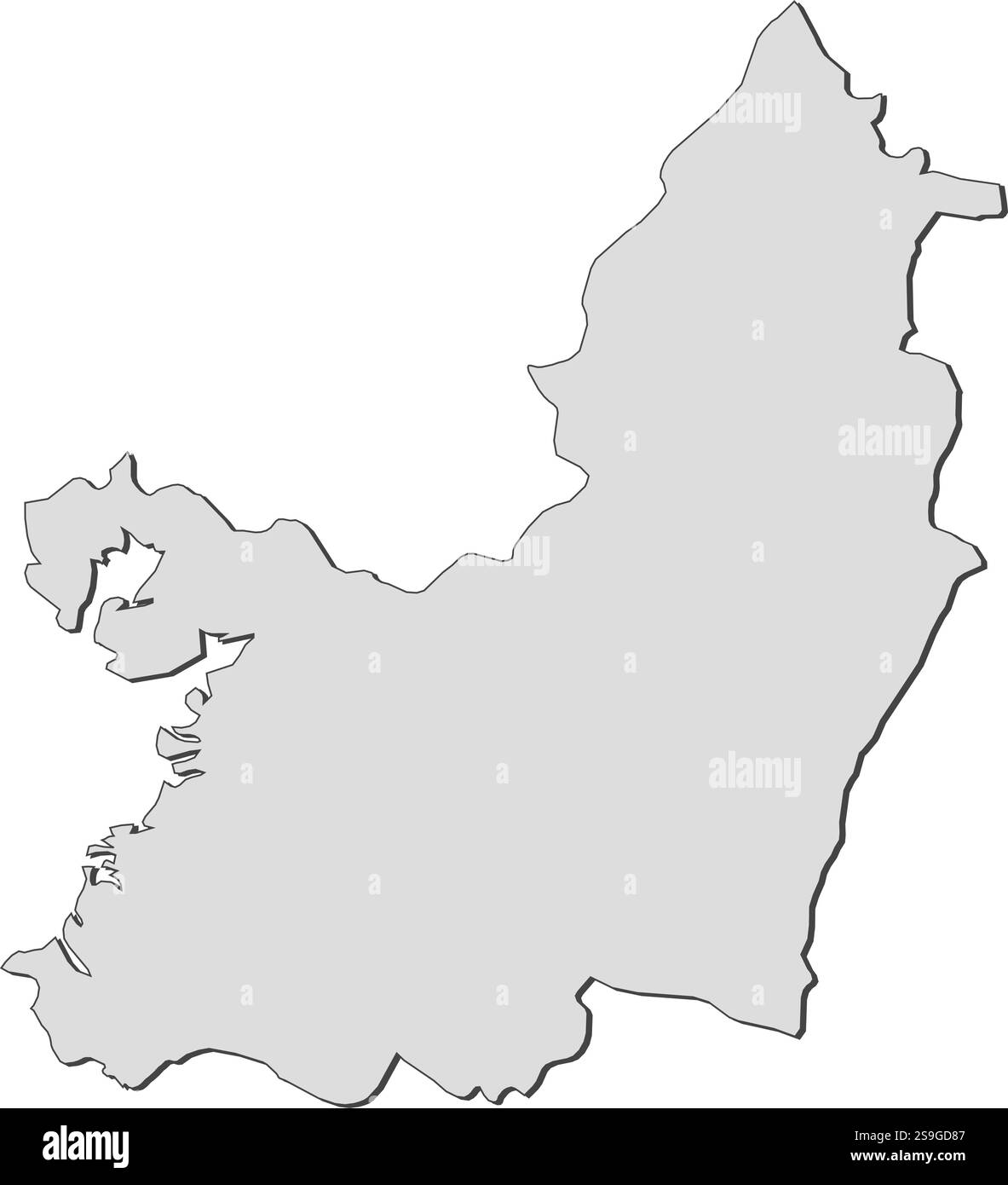 Cauca vector outline map hi-res stock photography and images - Alamy