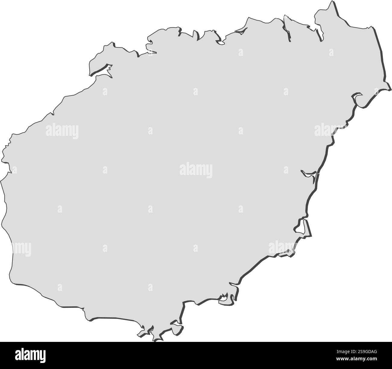 Map of Hainan, a province of China Stock Vector Image & Art - Alamy
