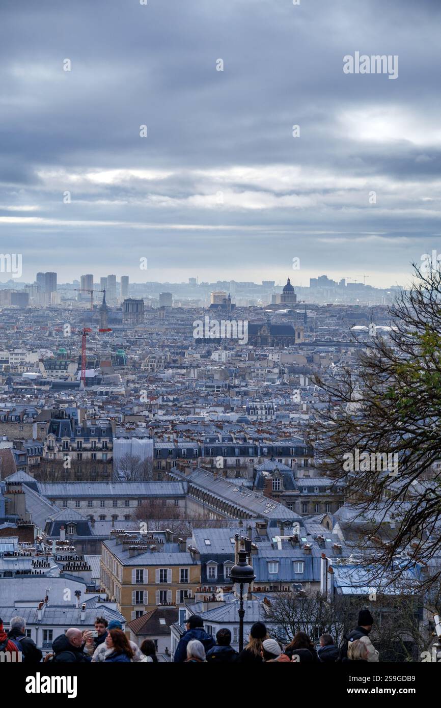 Paris rooftops from montmartre hi-res stock photography and images - Alamy