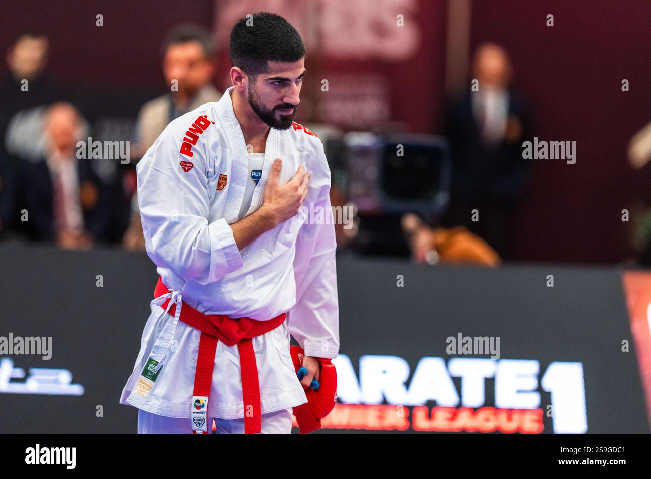 Christos-Stefanos Xenos (GRE) Male Kumite -60 Kg final during the Paris ...