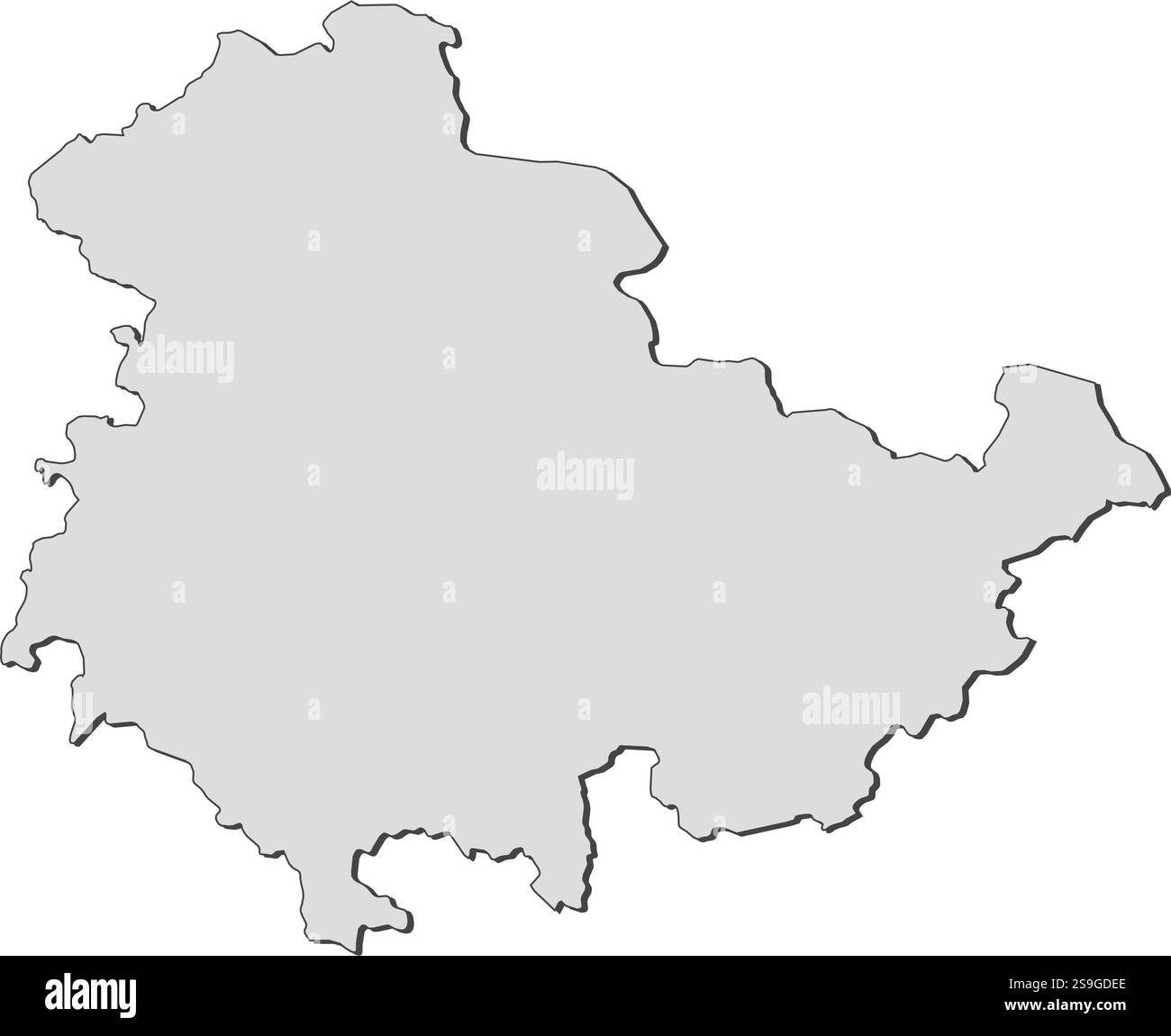 Thuringia outline vector Stock Vector Images - Alamy