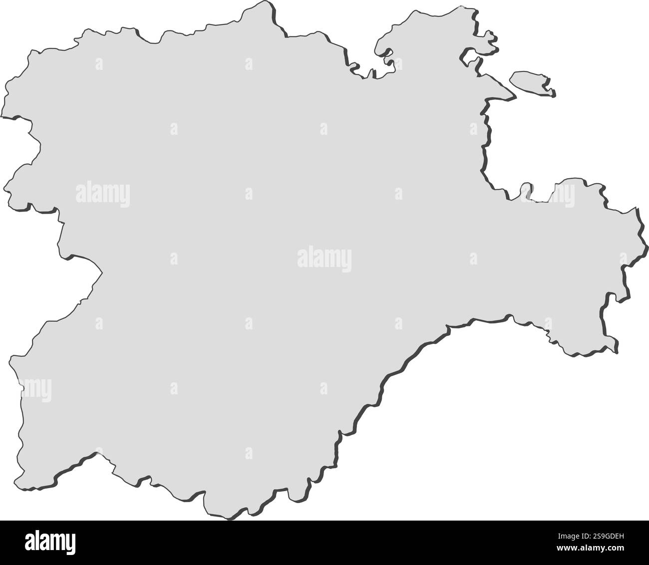 Map of Castile and León, a province of Spain Stock Vector Image & Art ...