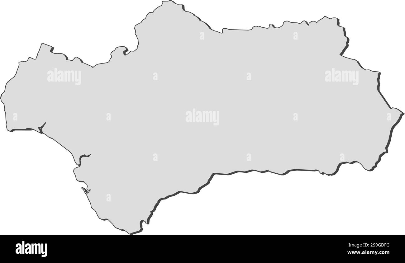 Map of Andalusia, a province of Spain Stock Vector Image & Art - Alamy