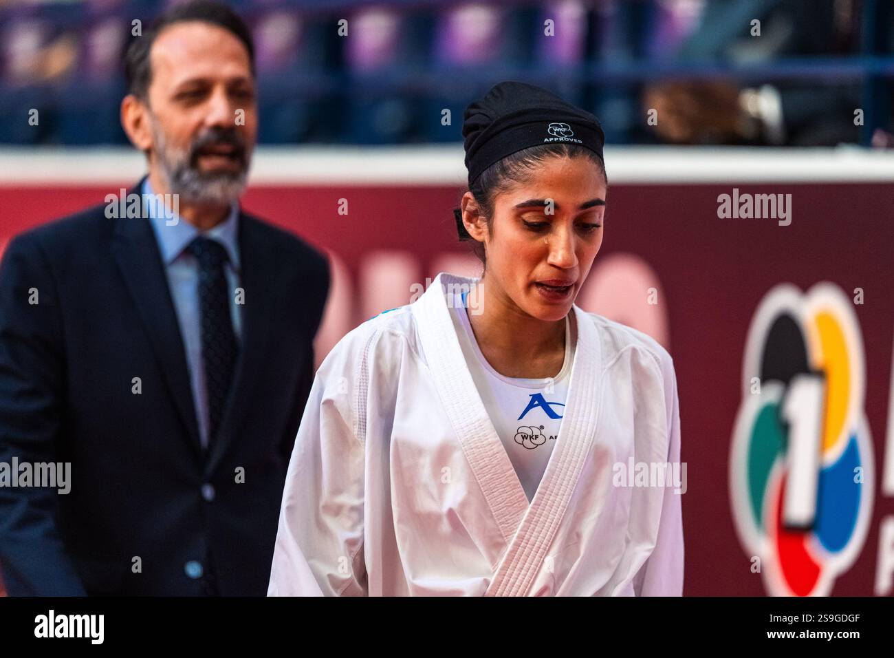 Masoumeh Mohsenian (IRI) Female Kumite -50Kg final during the Paris ...