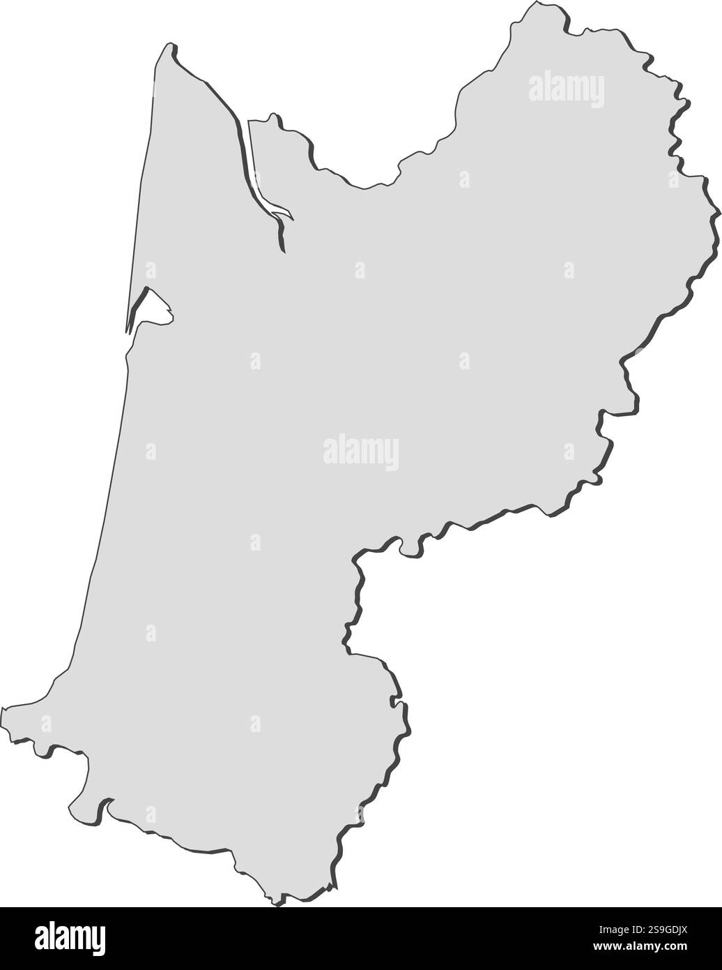 Map of Aquitaine, a province of France Stock Vector Image & Art - Alamy