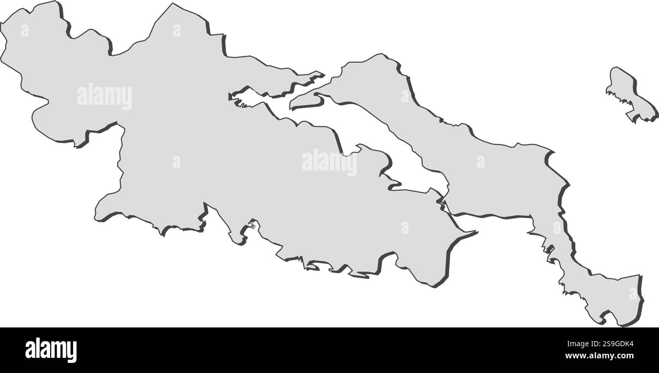 Map of Central Greece, a province of Greece Stock Vector Image & Art ...