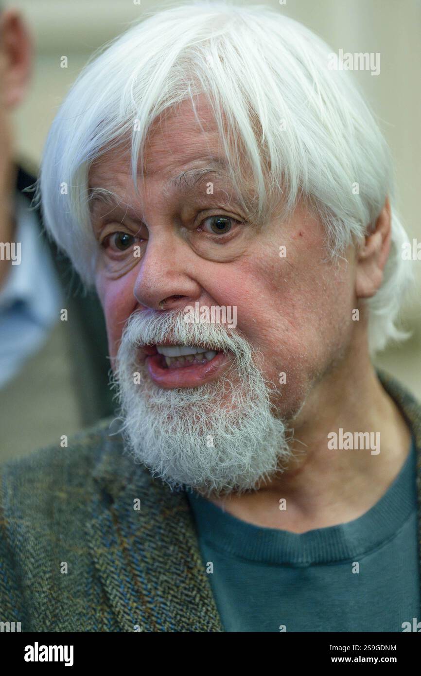 Captain Paul Watson, founder of the animal rights organization, Sea ...