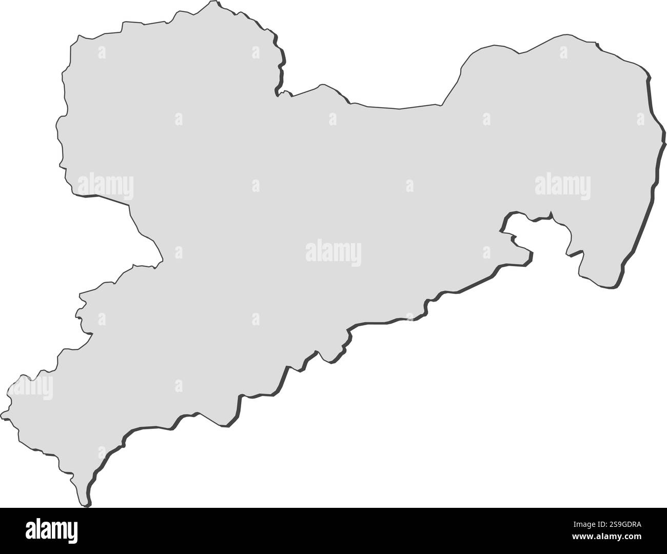Sachsen vector outline map Black and White Stock Photos & Images - Alamy