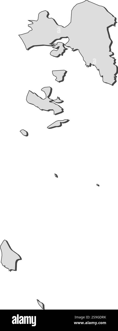 Attica vector outline map hi-res stock photography and images - Alamy