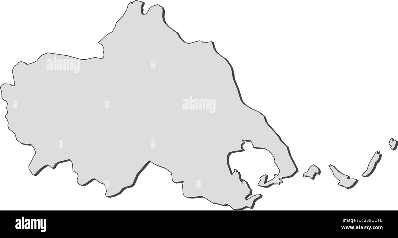 Map of Thessaly, a province of Greece Stock Vector Image & Art - Alamy