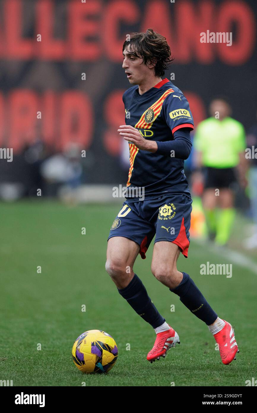 MADRID, SPAIN - January26:Bryan Gil of Girona in action during the ...