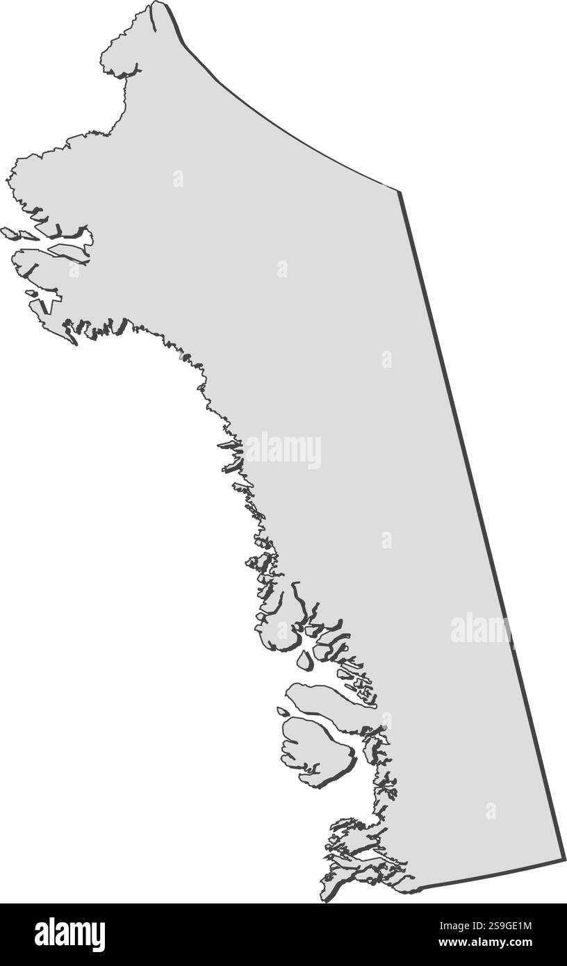 Map of Qaasuitsup, a province of Greenland Stock Vector Image & Art - Alamy