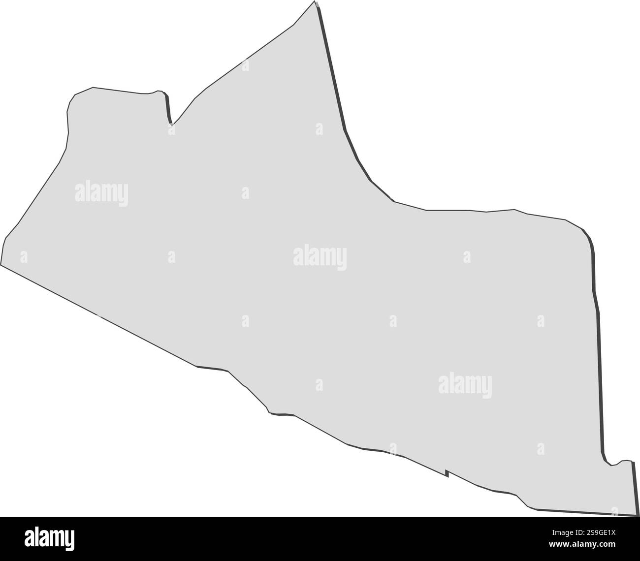 Yogyakarta vector outline map Black and White Stock Photos & Images - Alamy