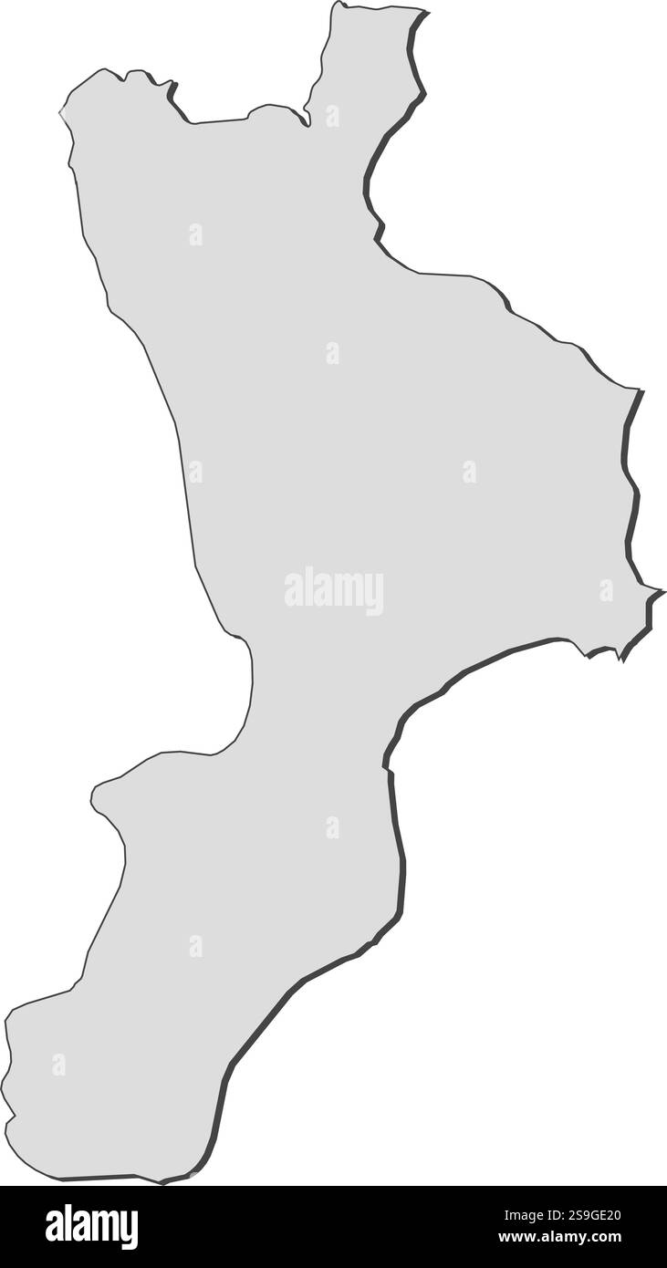 Map of Calabria, a province of Italy Stock Vector Image & Art - Alamy