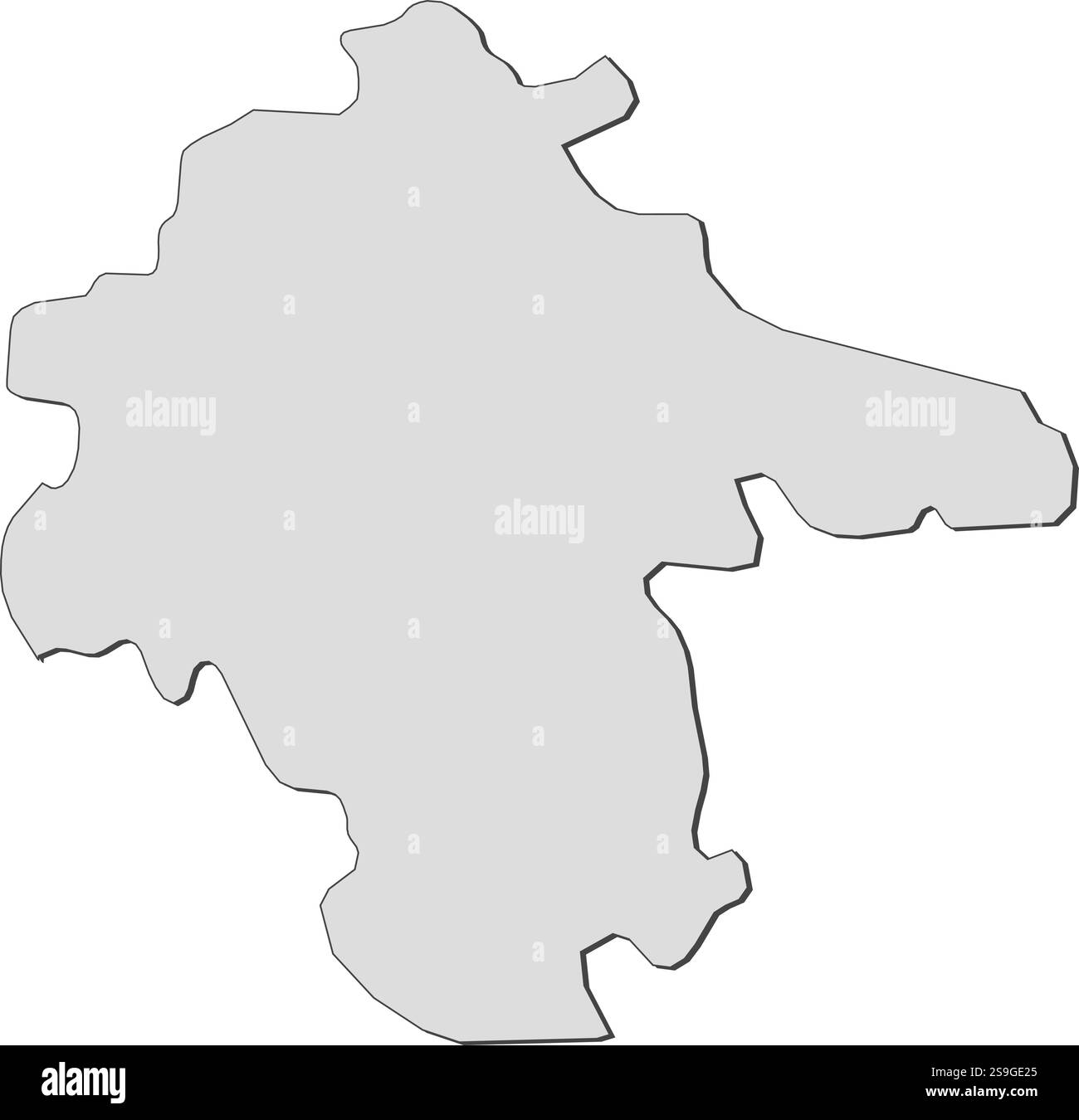 Outline map of vukovarsko srijemska hi-res stock photography and images ...