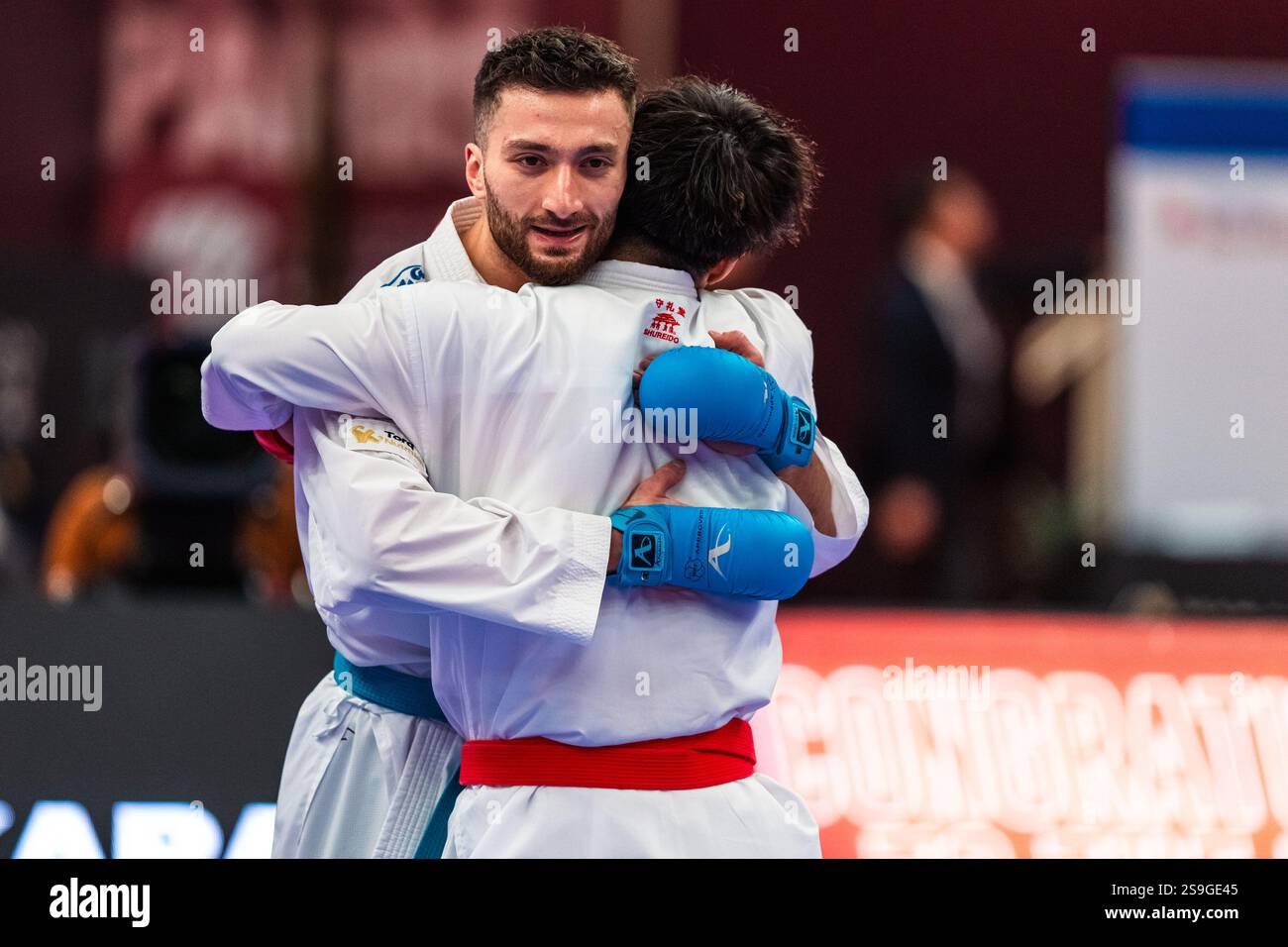 Yugo Kozaki (JPN) and Abdurrahim Ozer Omer (TUR) Male Kumite -67Kg ...