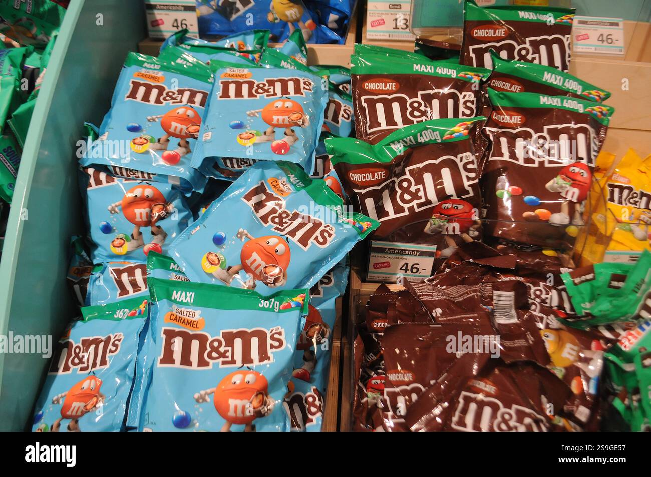 Copenhagen/ DenmarK/26 JANUARY 2025/ M&M max salted charmel and ...