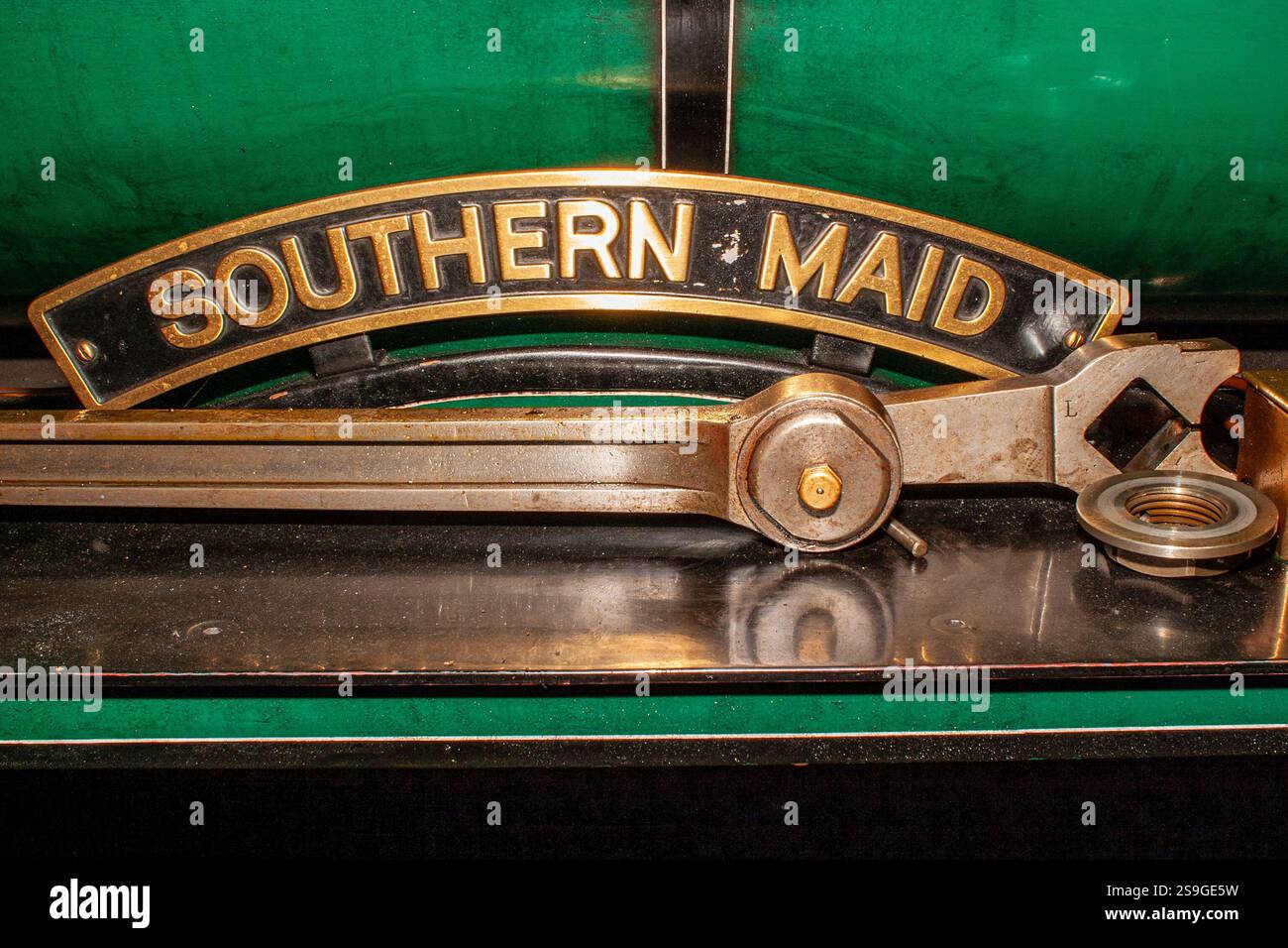 Southern Maid narrow gauge steam locomotive undergoing repairs in the ...