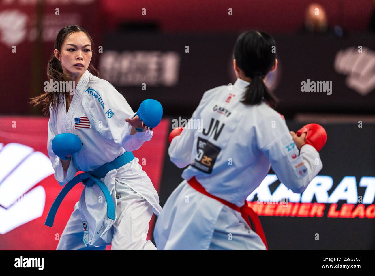 Rina Kodo (JPN) and Trinity Allen (USA) Female Kumite -55Kg bronze ...