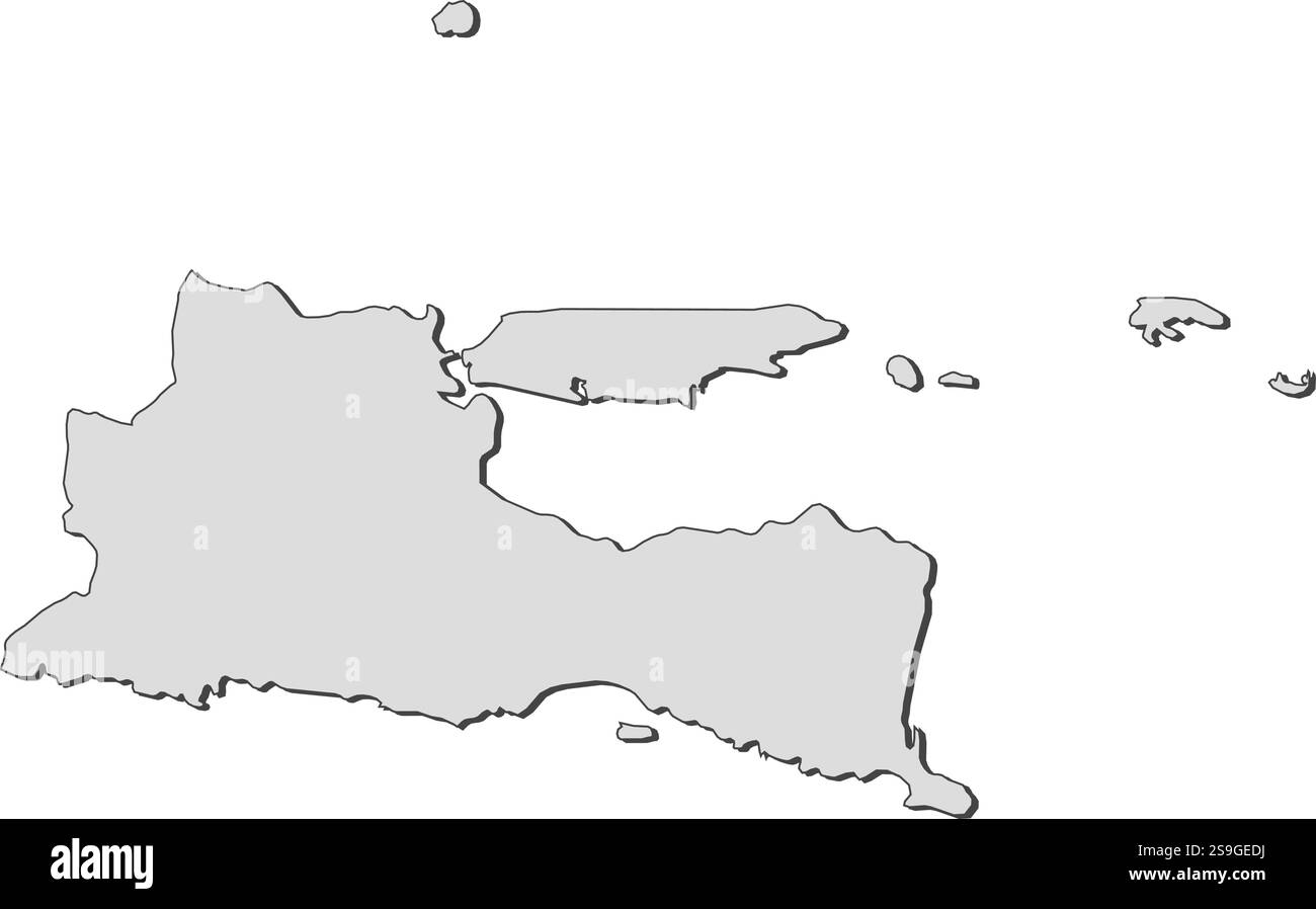 Map of East Java, a province of Indonesia Stock Vector Image & Art - Alamy