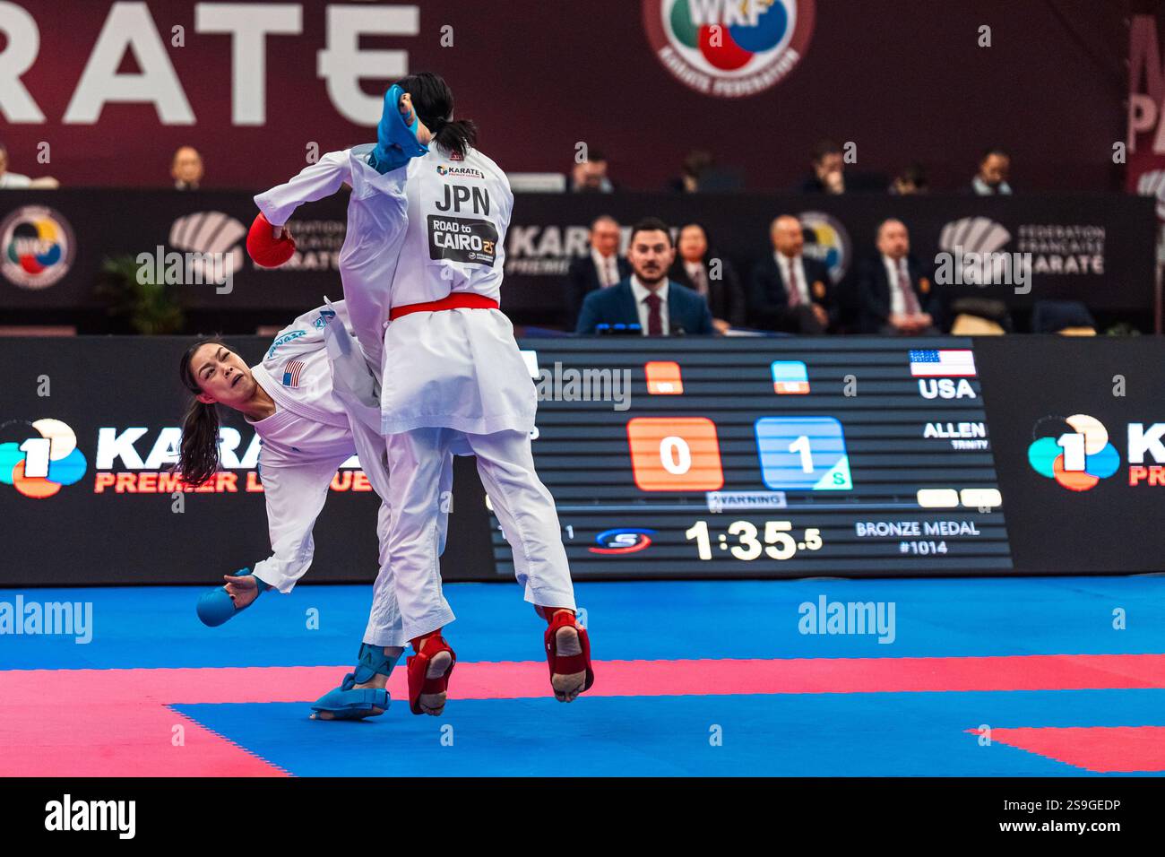 Rina Kodo (JPN) and Trinity Allen (USA) Female Kumite -55Kg bronze ...