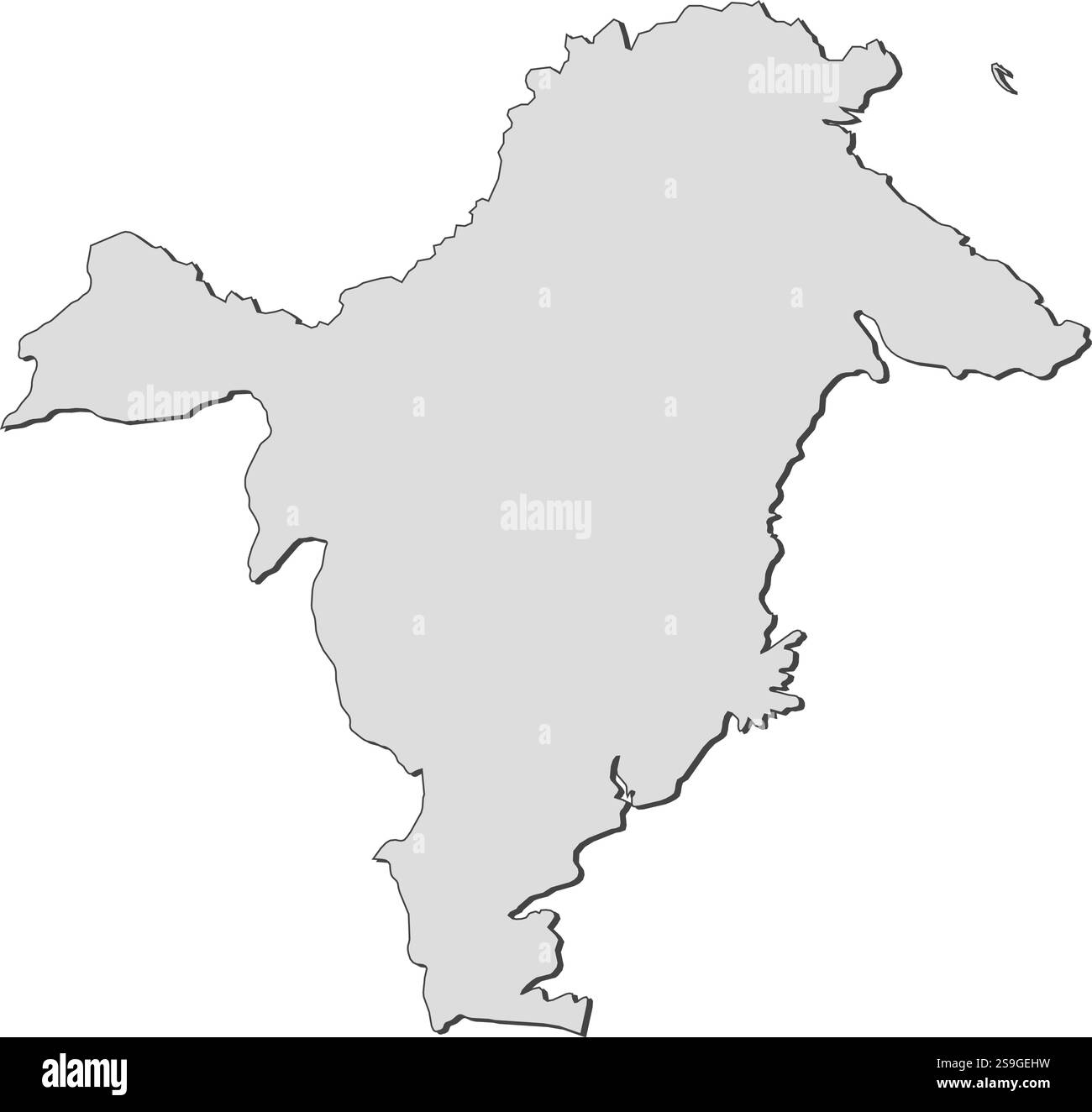 Map of East Kalimantan, a province of Indonesia Stock Vector Image ...