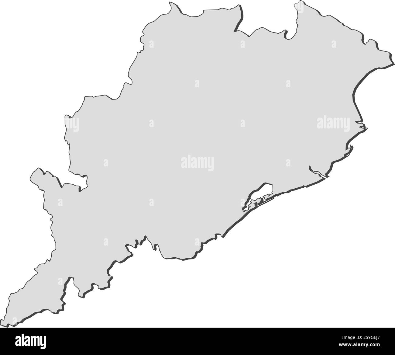 Map of Orissa, a province of India Stock Vector Image & Art - Alamy