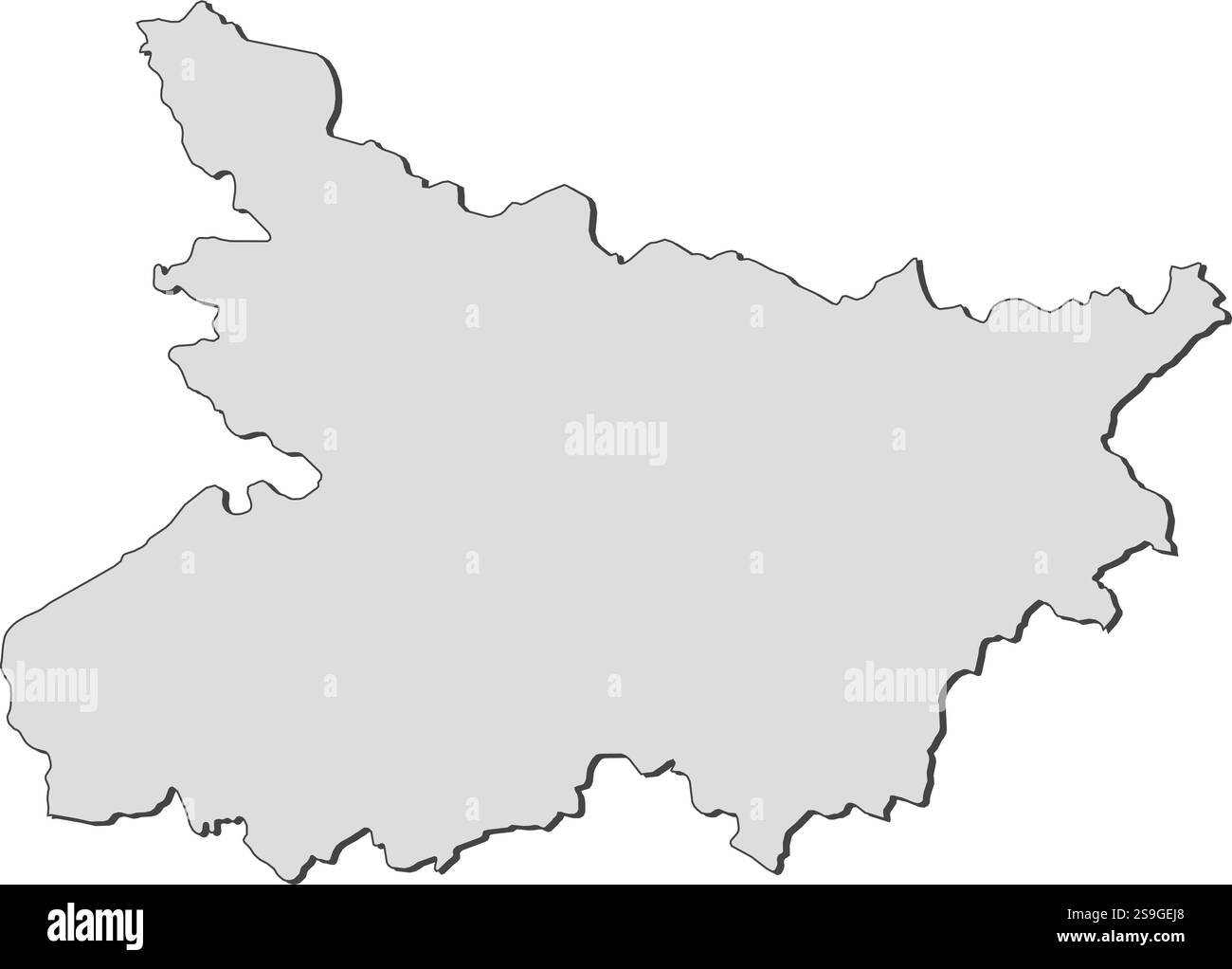 Map of Bihar, a province of India Stock Vector Image & Art - Alamy
