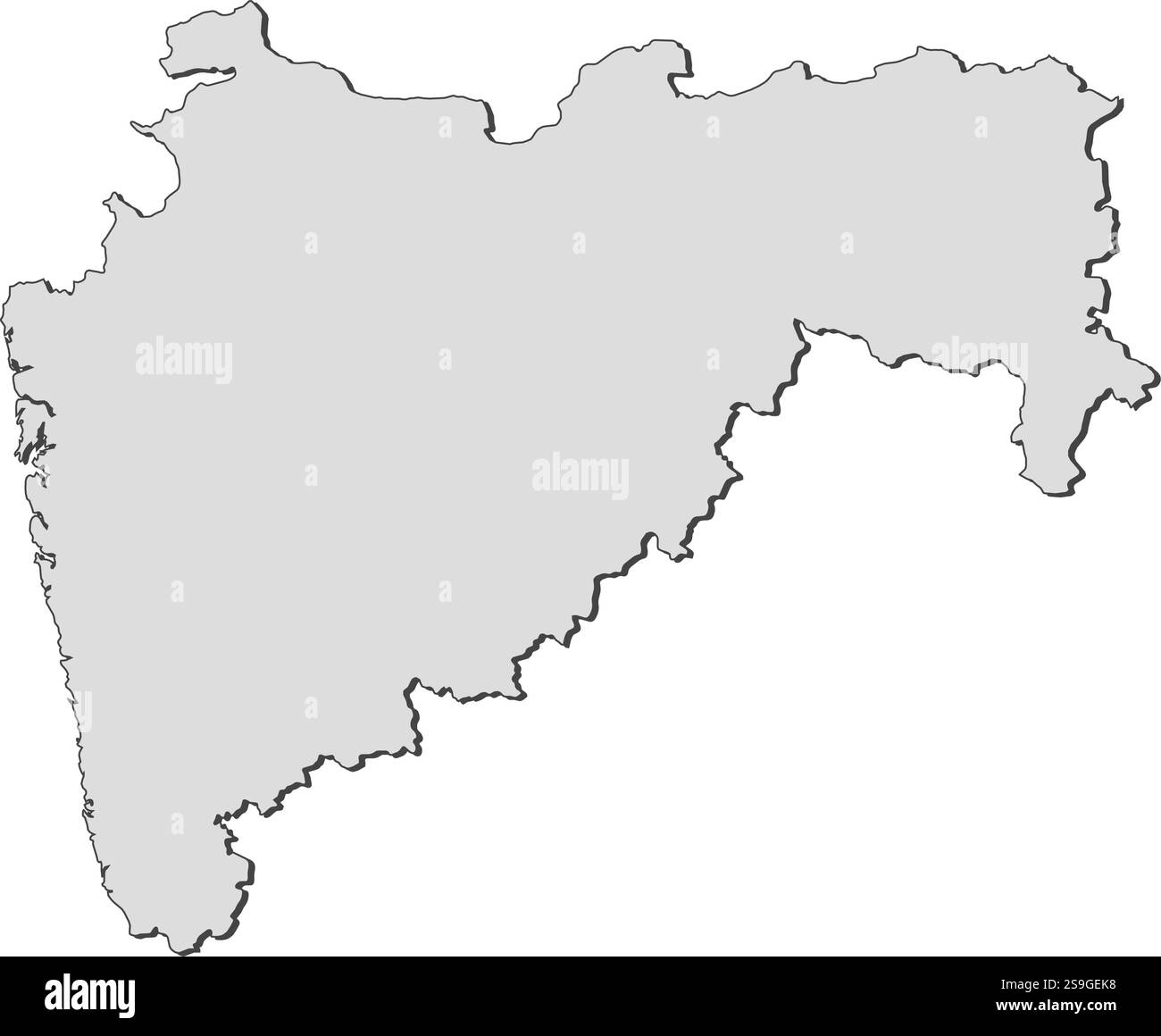 Map of Maharashtra, a province of India Stock Vector Image & Art - Alamy