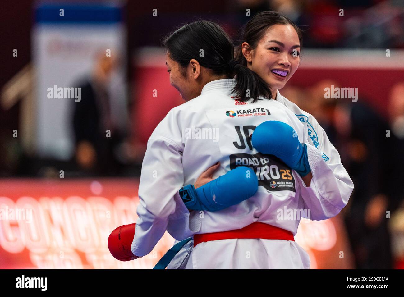 Rina Kodo (JPN) and Trinity Allen (USA) Female Kumite -55Kg bronze ...