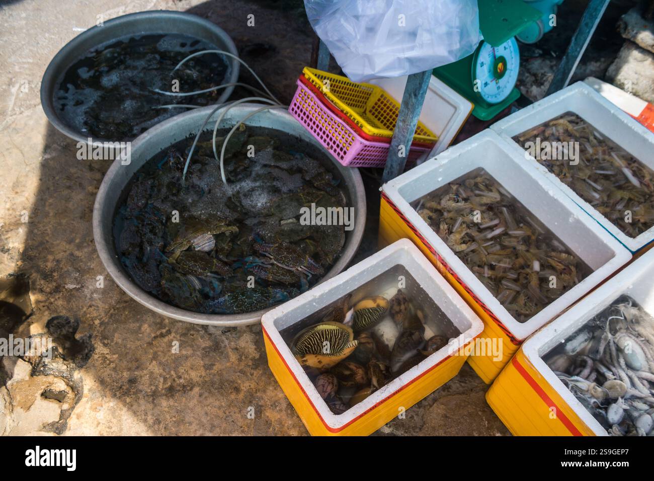 Koh Rong, Cambodia, January 24, 2025 Streets of Koh Touch, the main ...