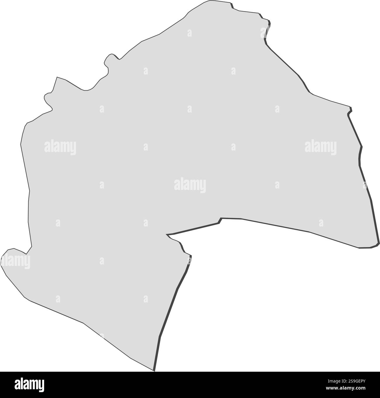 Map of Al-Qadisiyyah, a province of Iraq Stock Vector Image & Art - Alamy