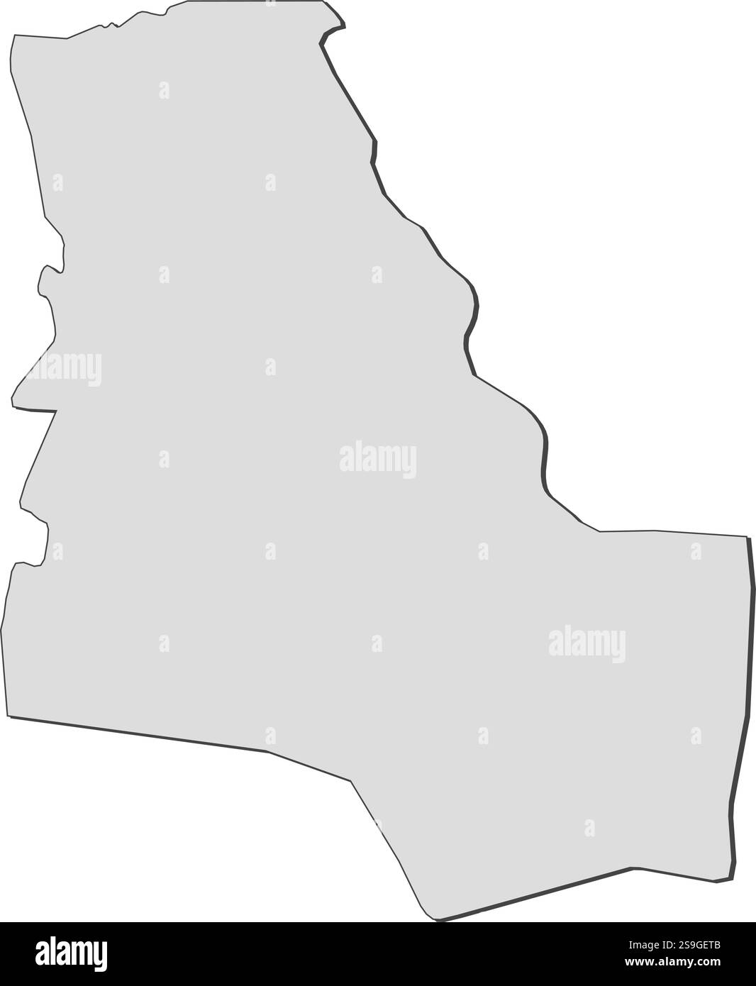 Map of Dhi Qar, a province of Iraq Stock Vector Image & Art - Alamy