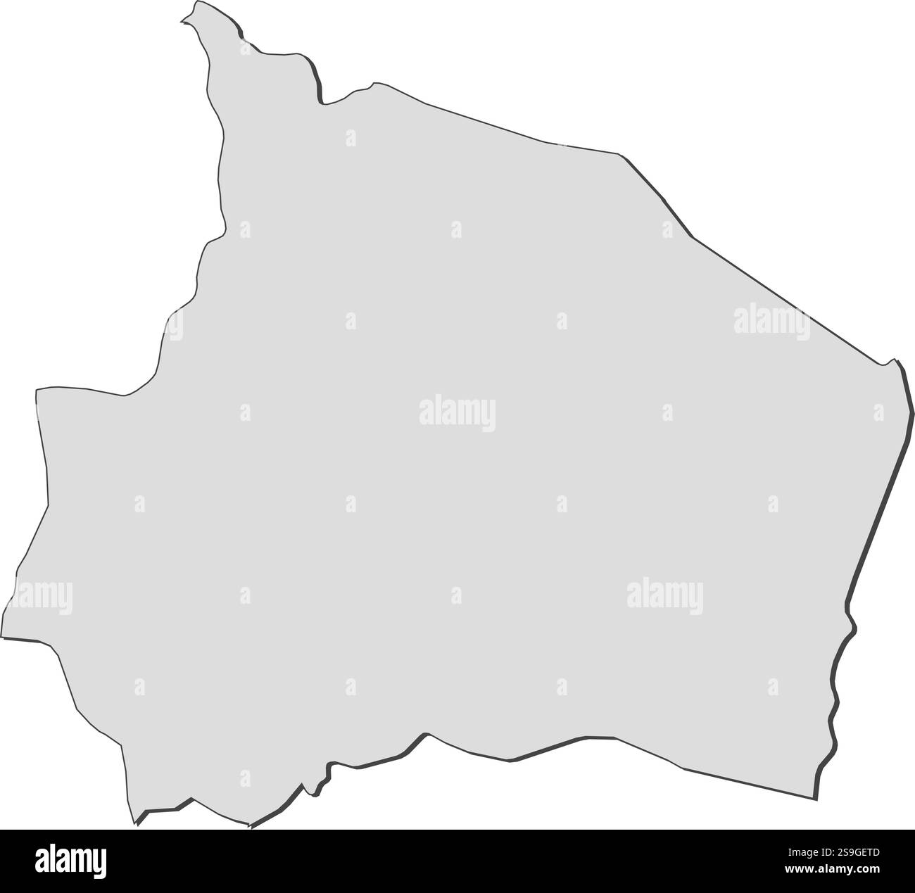Negeri sembilan vector outline map hi-res stock photography and images ...
